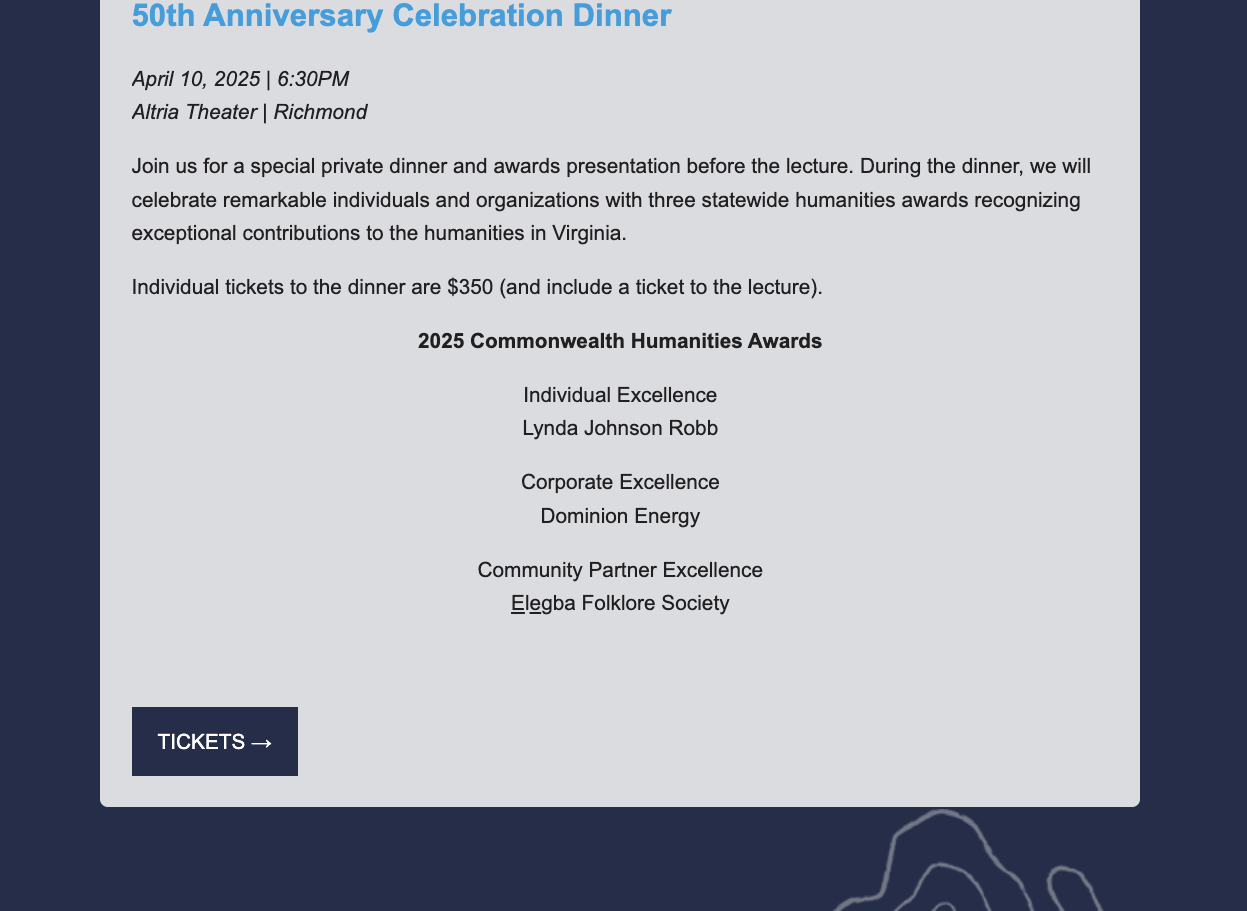 Virginia Humanities’ 50th Anniversary features David Brooks and Barbara ...